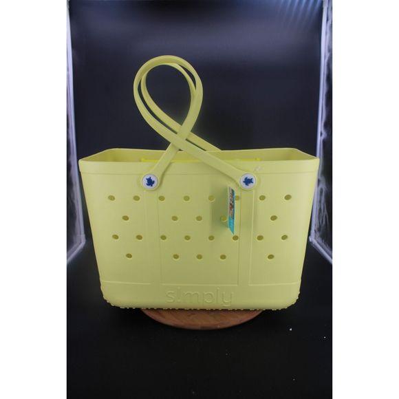 Simply Southern | Bags | Simply Southern Xl Waterproof Rubber Tote Bag Bogg Style Yellow Beach ...